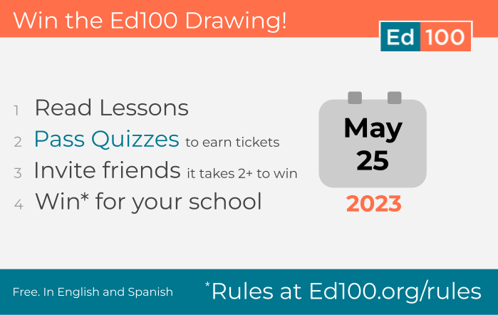 Win $1,000 for Your School | ED100